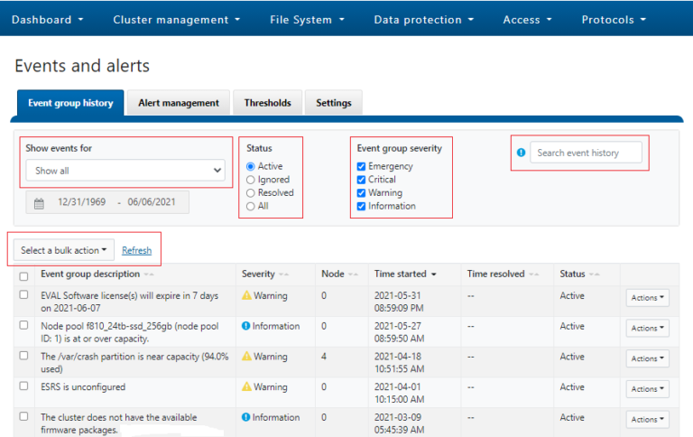 OneFS CELOG Alerts and Events WebUI – Unstructured Data Quick Tips OneFS CELOG Alerts and Events WebUI – Unstructured Data Quick Tips